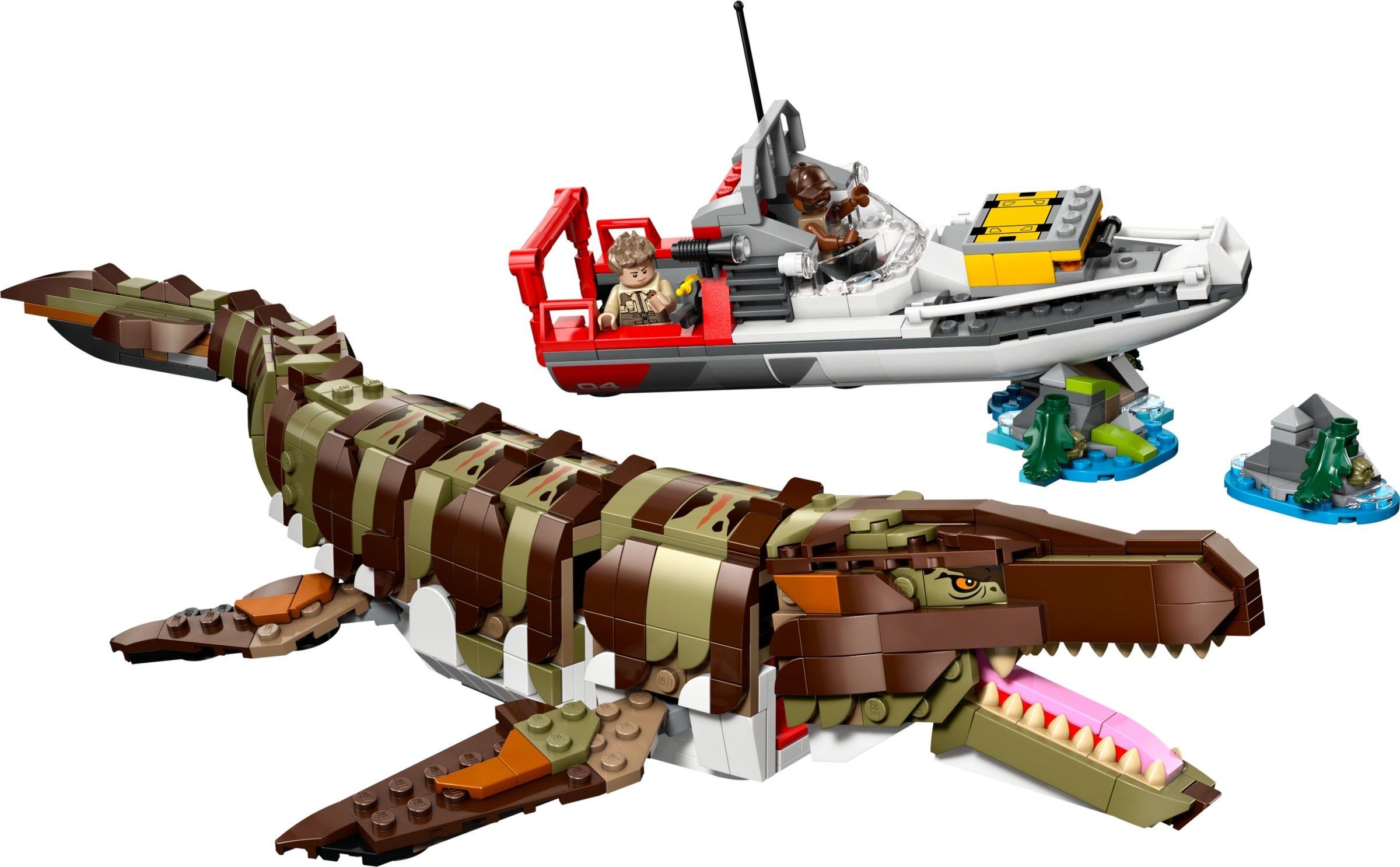 Brick-Built Mosasaurus Boat Mission (76974) | Compare LEGO® Set Prices ...