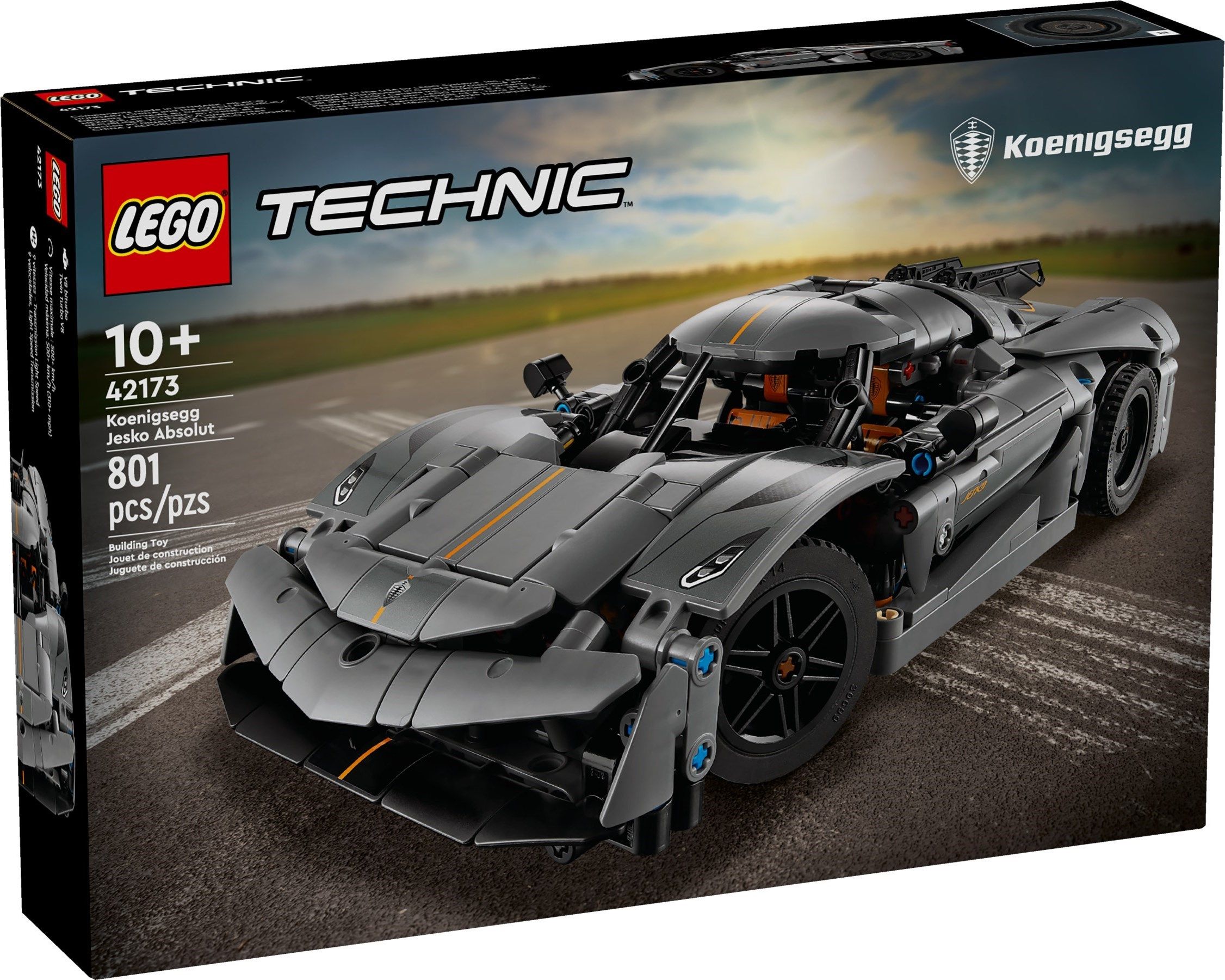 Koenigsegg Jesko Absolut Grey Hypercar (42173) | Compare LEGO® Set ...